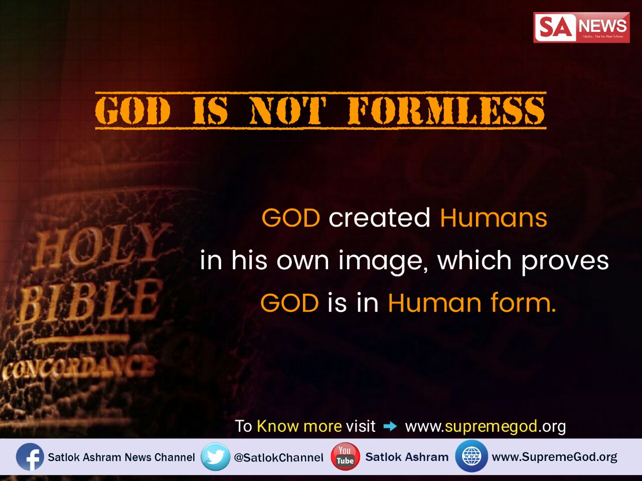 God is in Form According to the Holy Bible - See Proof | Jagat Guru ...
